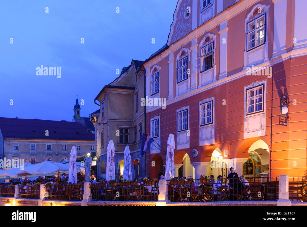 Piata Mica ( Small Square ) with Luxembourg House ( right), Romania ...