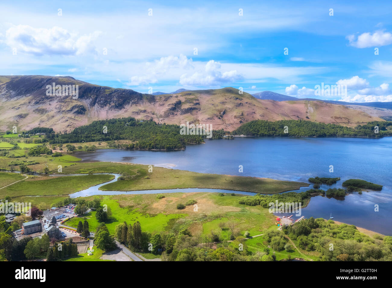 Keswick, Derwentwater, Lake District, Cumbria, England, UK Stock Photo ...