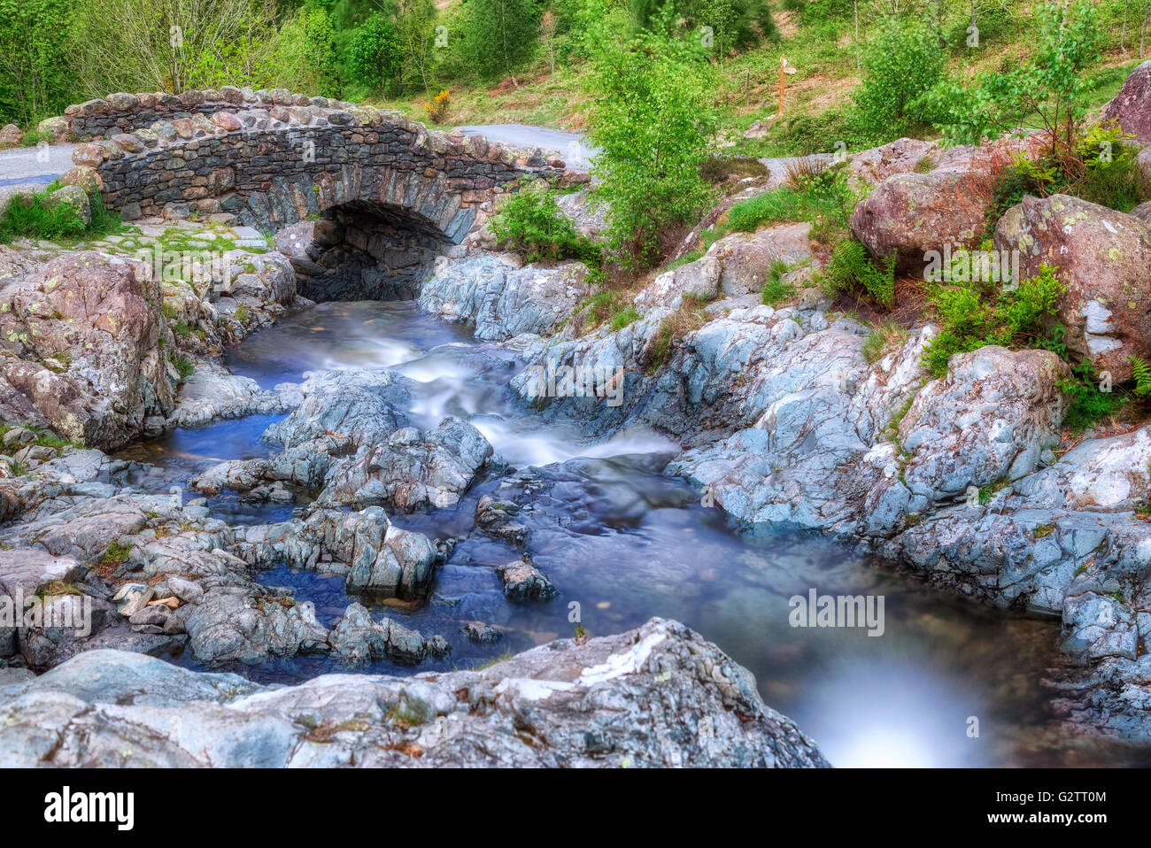Ashness Bridge, Lake District, Keswick, Cumbria, England, UK Stock ...