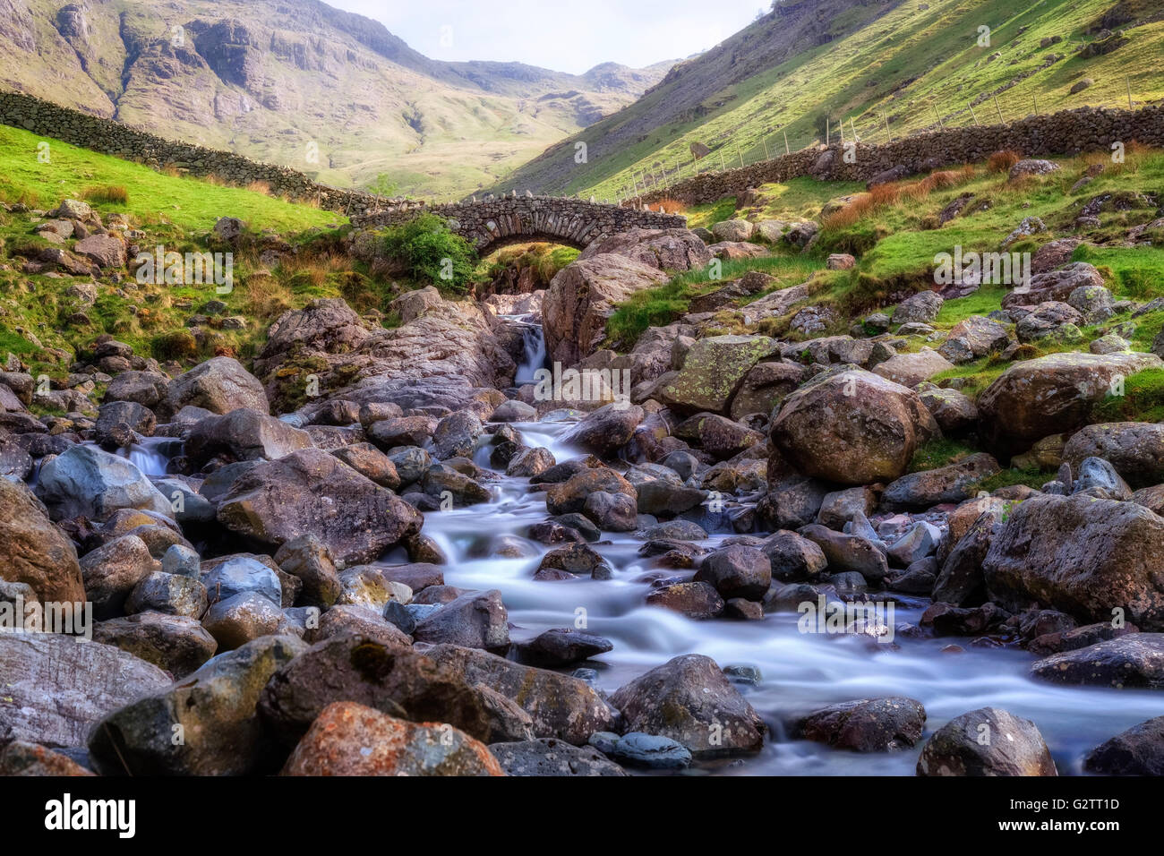 Stockley Bridge, Seathwaite, Lake District, Cumbria, England, UK Stock ...