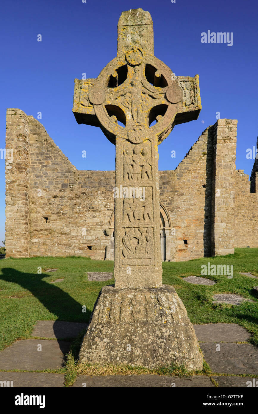 Ireland, County Offaly, Clonmacnoise, Cross of the Scriptures Stock Photo - Alamy