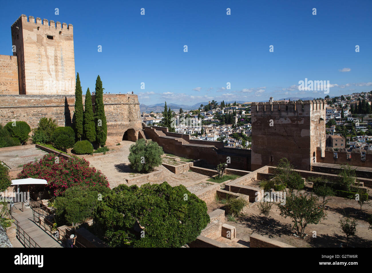 Spain, Andalucia, Granada, The Alcazar of the Alhambra with the ...