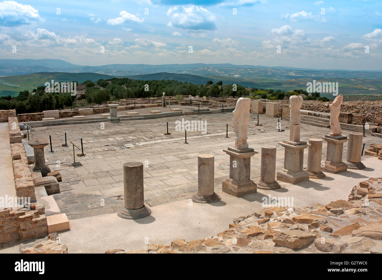 Torreparedones Iberian-Roman Archaeological Park, roman statues in the ...