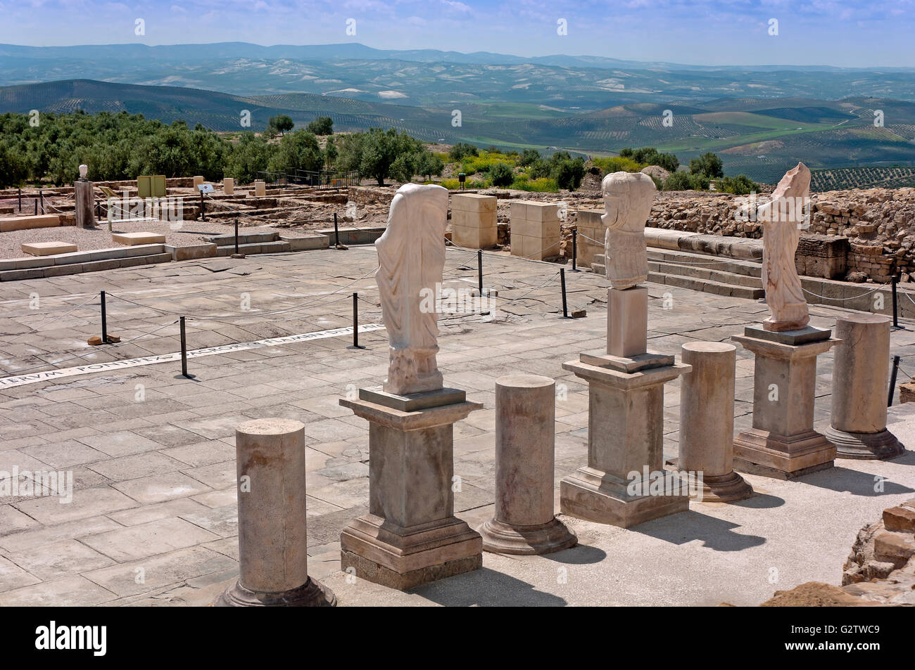 Torreparedones Iberian-Roman Archaeological Park, roman statues in the ...