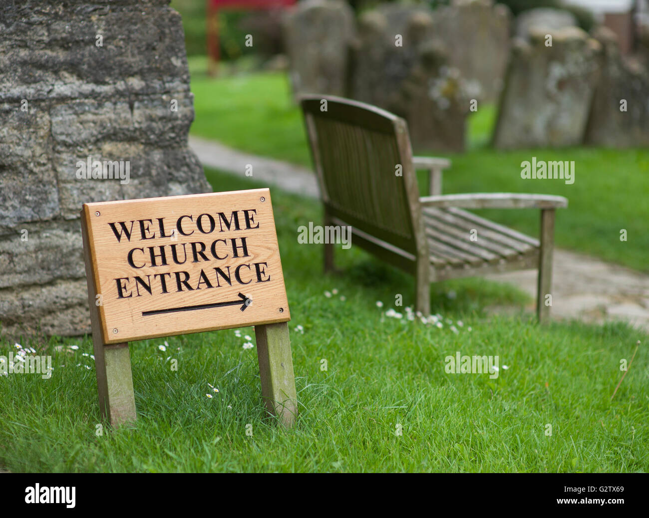 'Welcome' Church entrance sign Stock Photo - Alamy 'Welcome' Church entrance sign Stock Photo - Alamy