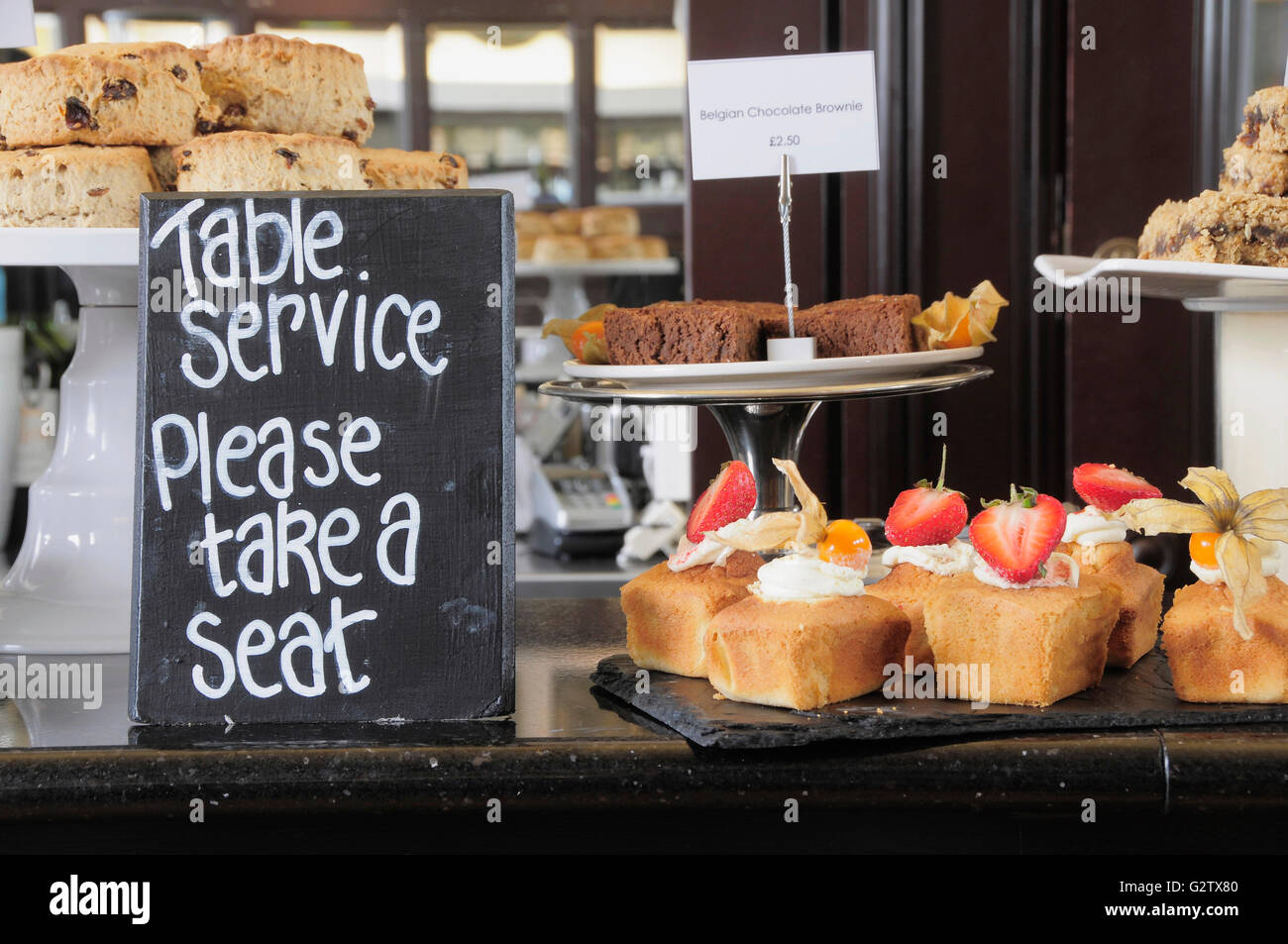 Scotland, Edinburgh, cafe delicacies at the Scottish National Gallery ...