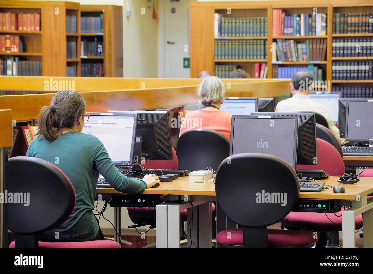 Scotland, Edinburgh, National Library of Scotland, reading room Stock ...
