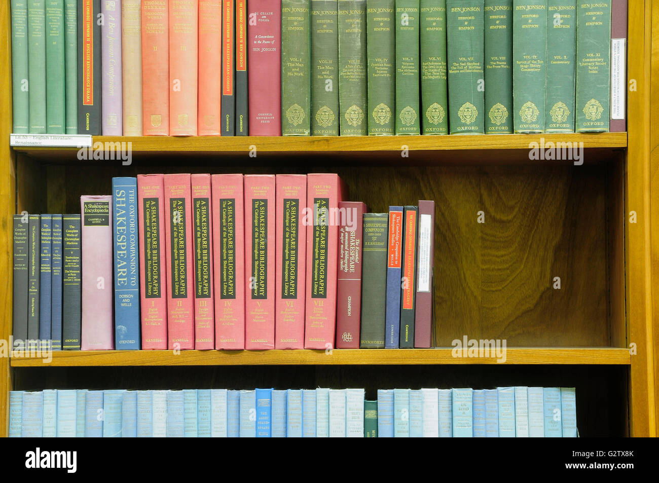 Scotland, Edinburgh, National Library of Scotland, shelves of books ...
