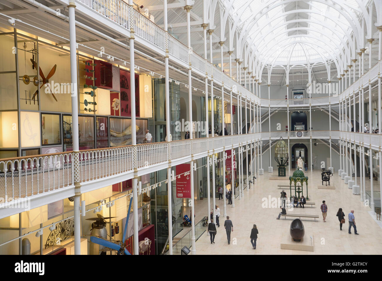 Scotland, Edinburgh, National Museum of Scotland, Grand Gallery, museum ...