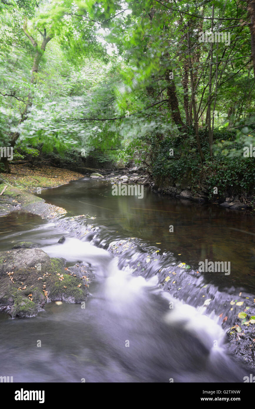 Scotland, Edinburgh, Water of Leith Walkway, flowing river, Water of ...