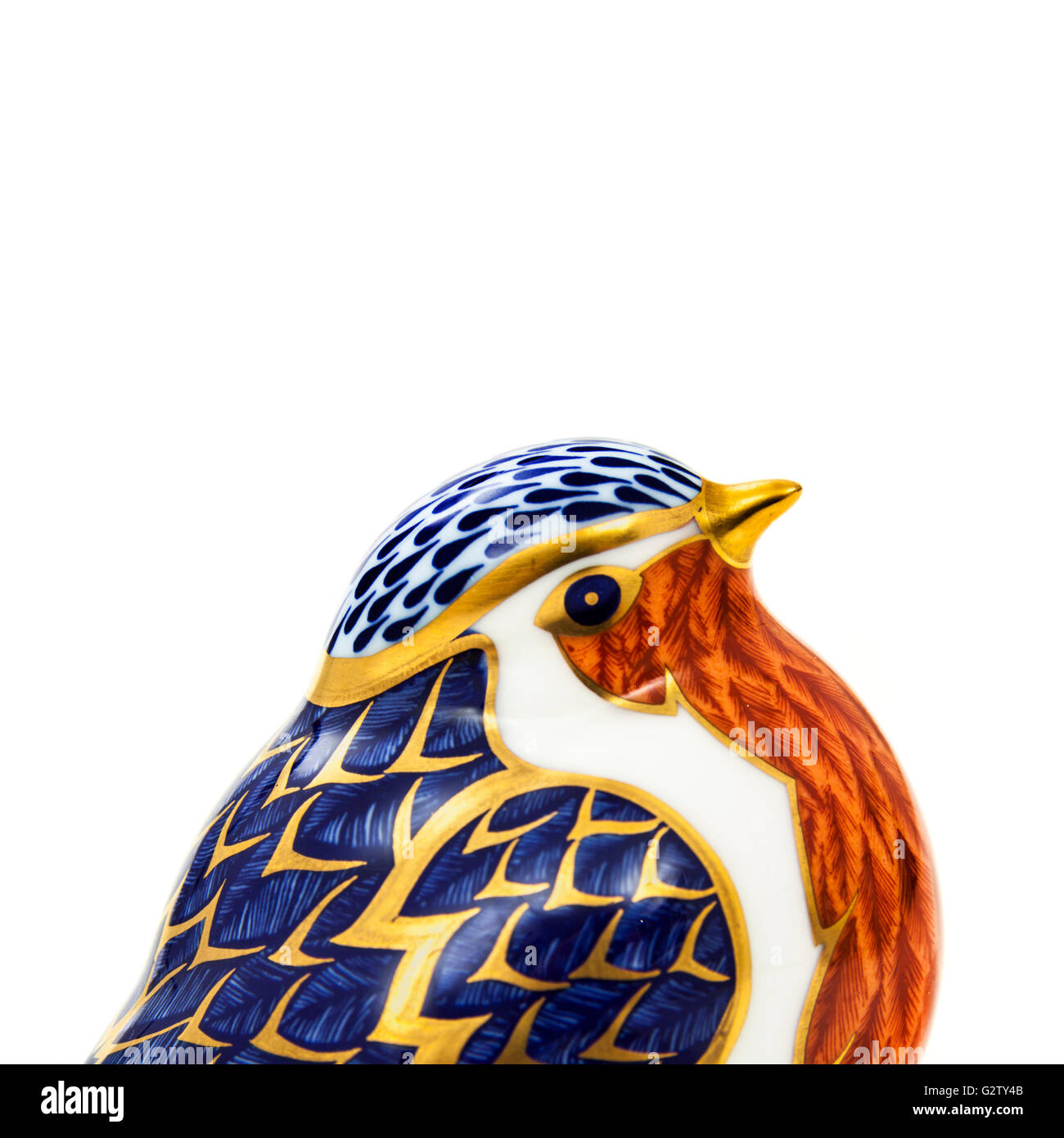 Royal Crown Derby handpainted porcelain "Robin" paperweight, designed ...