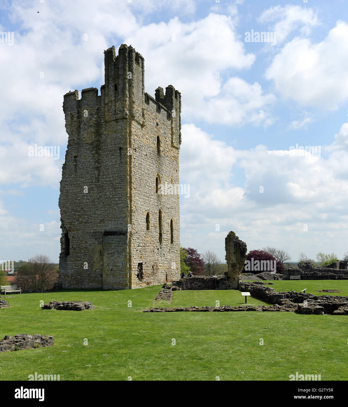 Helmsley Castle, a medieval castle in the picturesque market town of ...