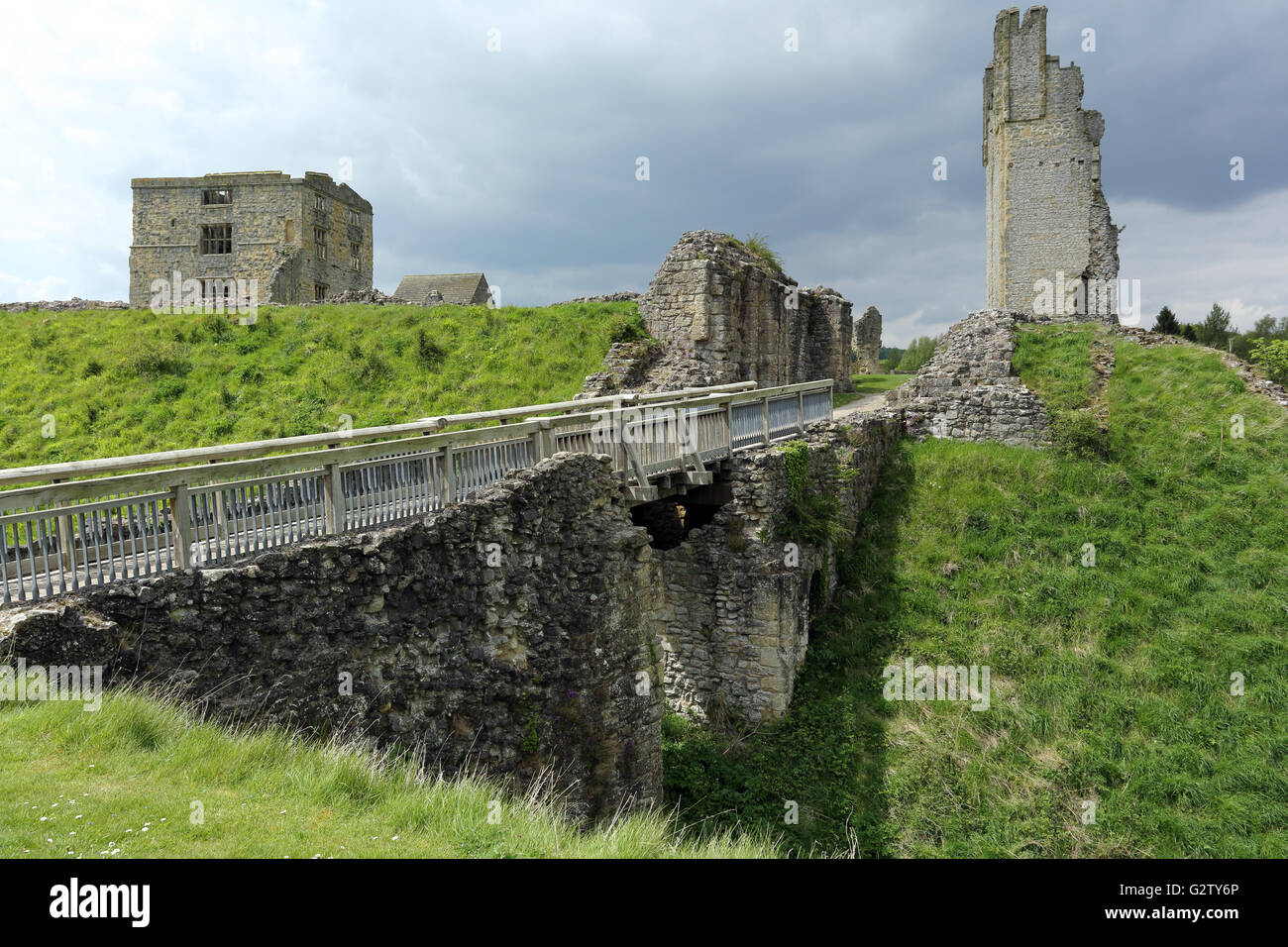Helmsley Castle, a medieval castle in the picturesque market town of ...