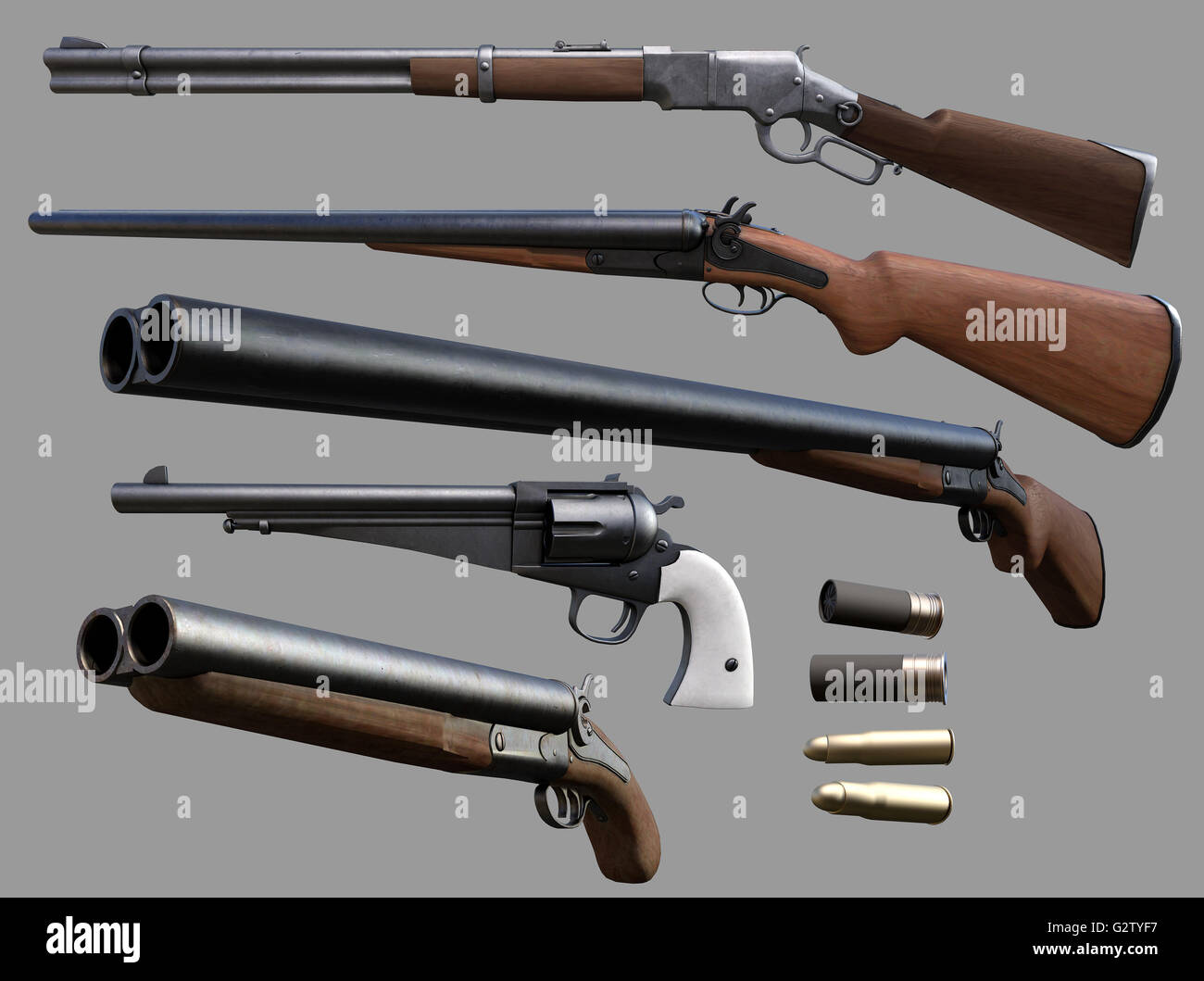 Cowboy with rifle hi-res stock photography and images - Alamy