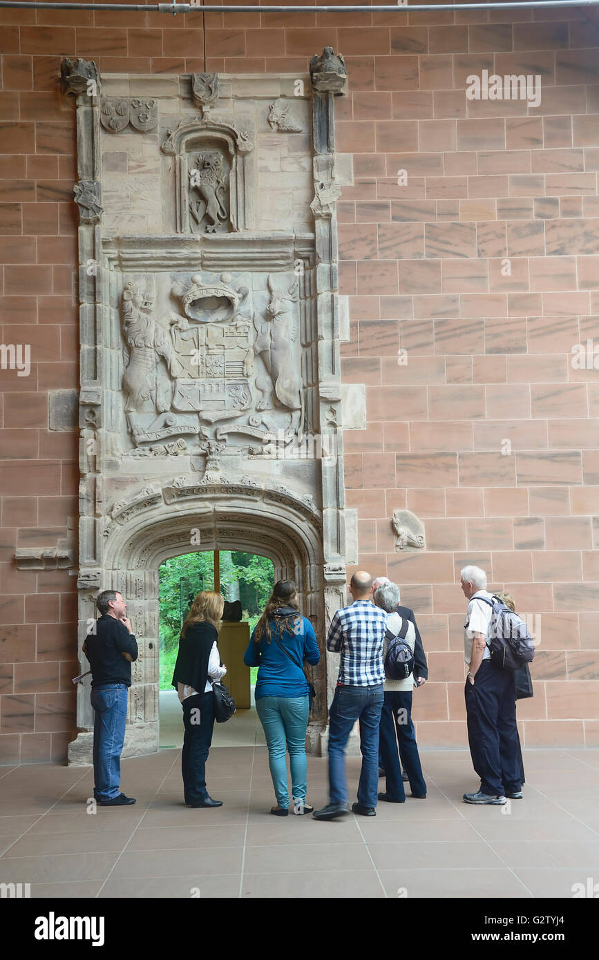 Scotland, Glasgow, South Side, Burrell Collection, medieval archway ...