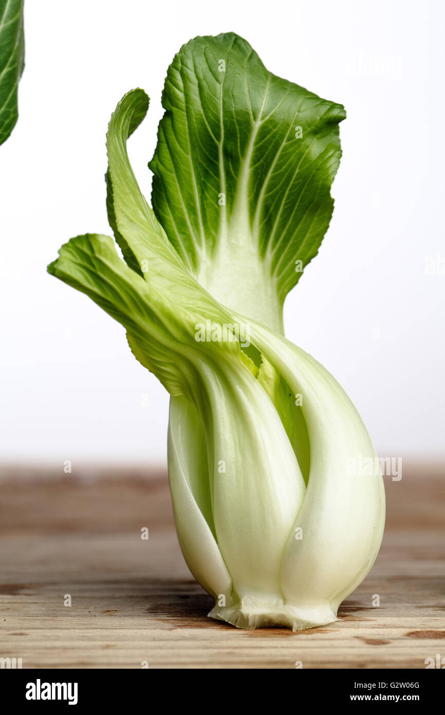 Fresh Leaves of Bok Choy ready for cooking Stock Photo - Alamy