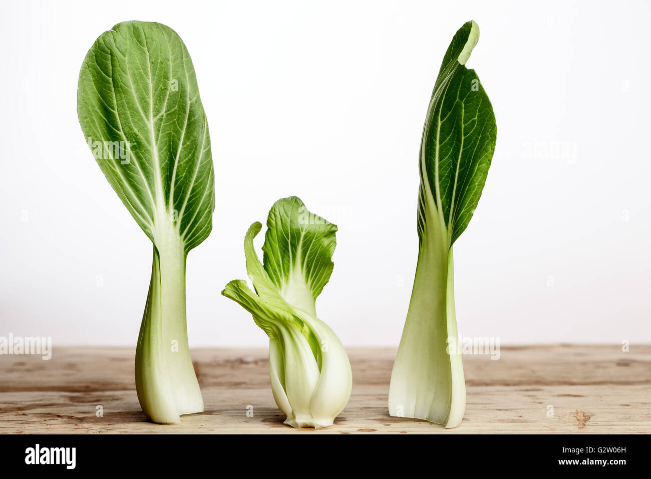 Fresh Leaves of Bok Choy ready for cooking Stock Photo - Alamy