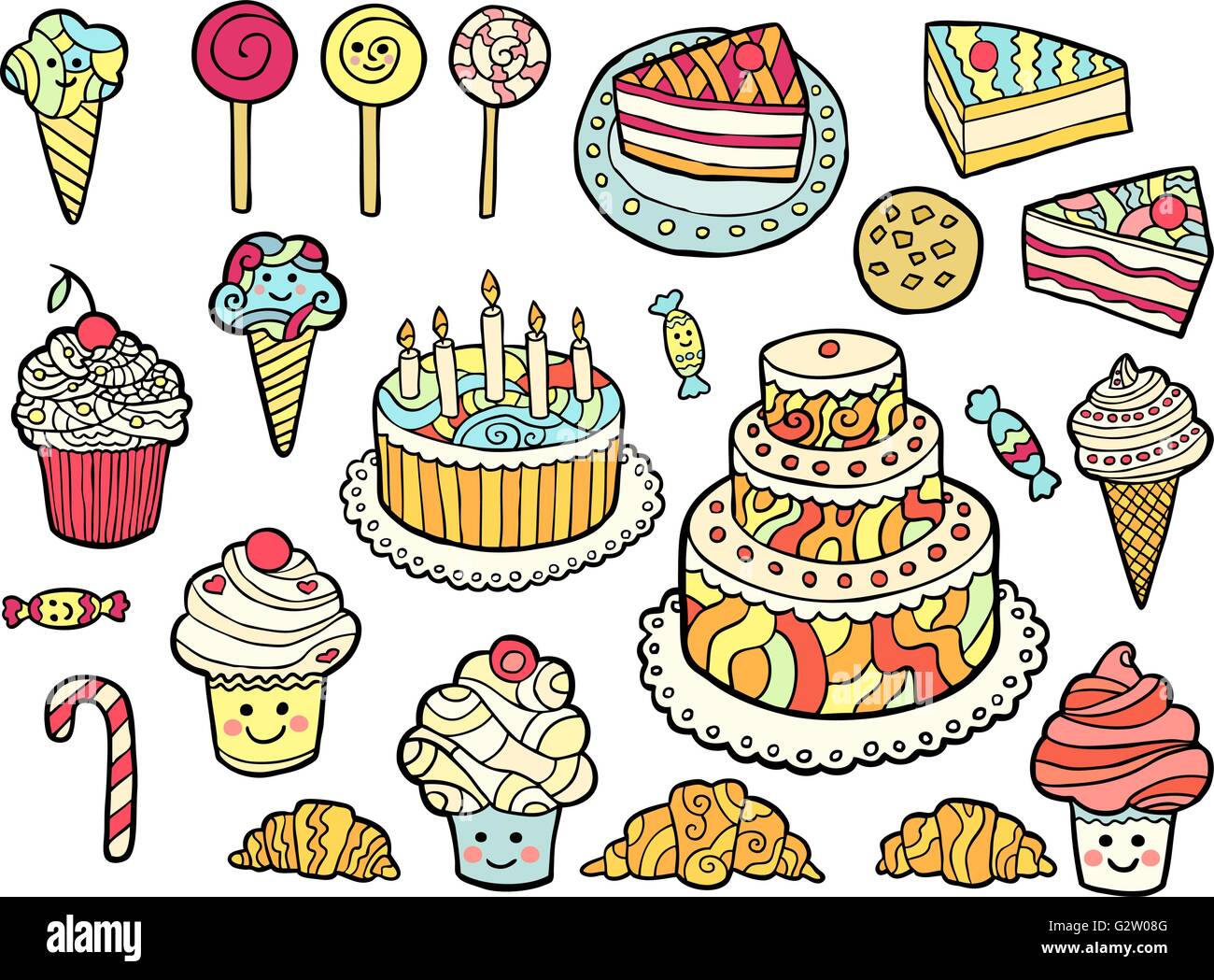 Sweets cookie Stock Vector Images - Alamy
