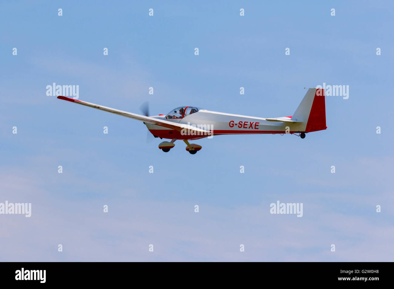 Scheibe SF25C Falke G-SEXE in flight at North Coates Airfield Stock ...
