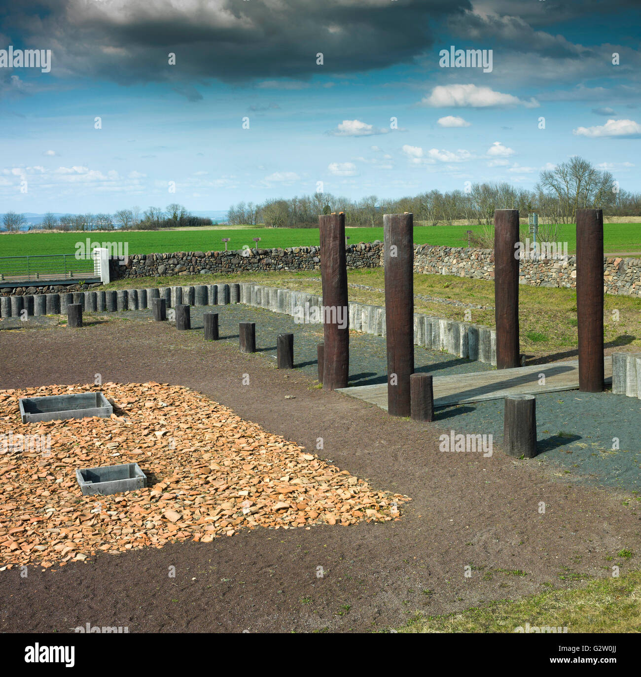 Gaul oppidum of Corent, archeological site, Puy de Dome, Auvergne ...