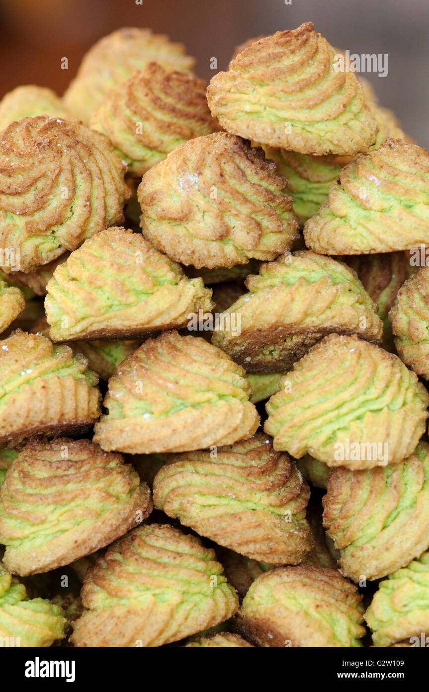 Italy, Sicily, Pistachio Almond Paste in Shop Window Stock Photo - Alamy