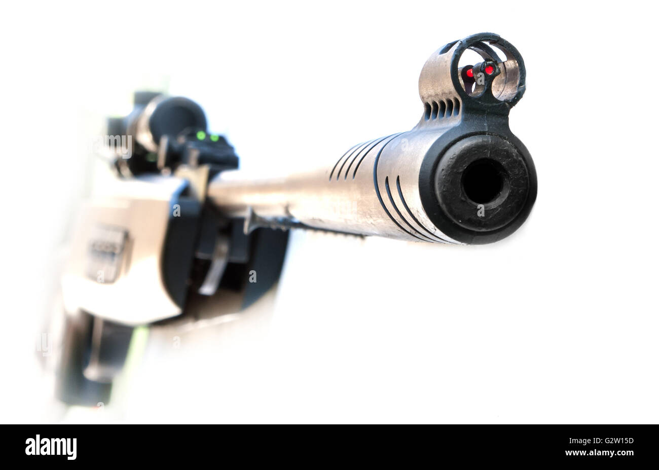 his sights Sniper rifle isolated on white background Stock Photo - Alamy