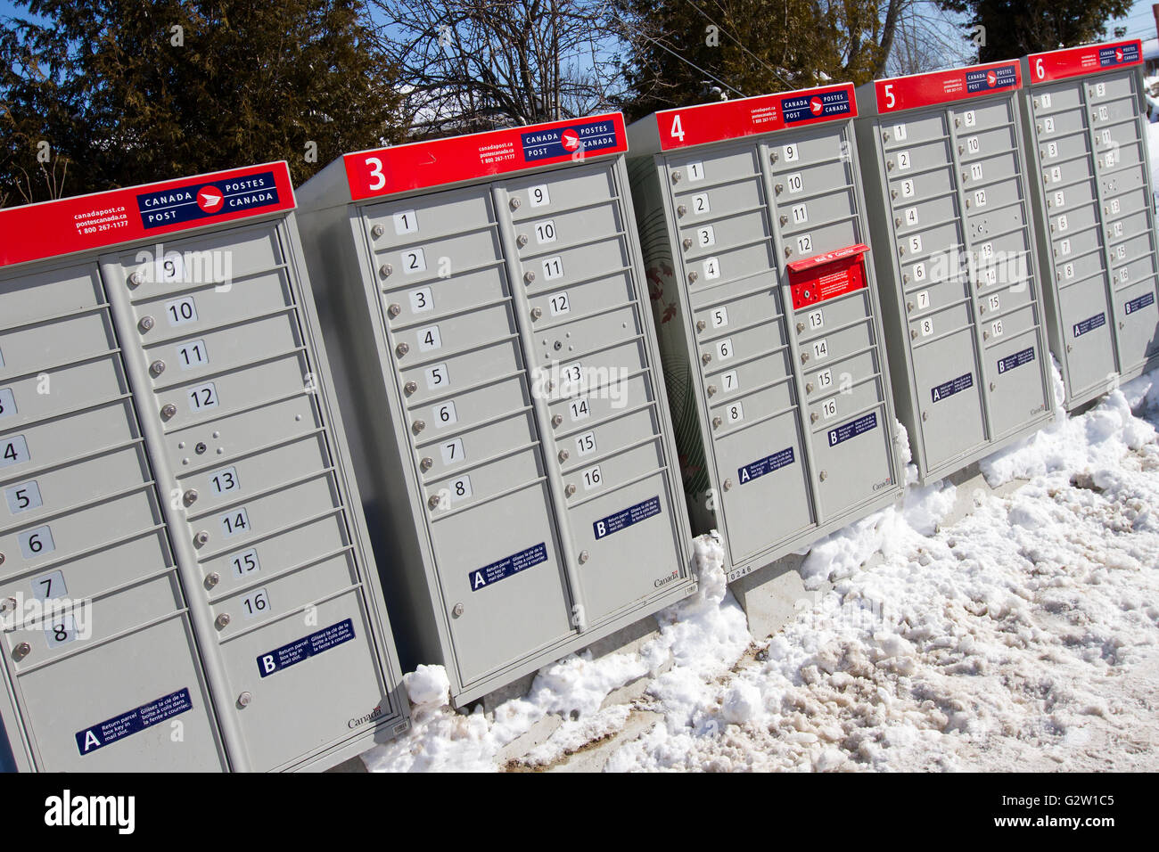 Community mailboxes in canada hi-res stock photography and images - Alamy