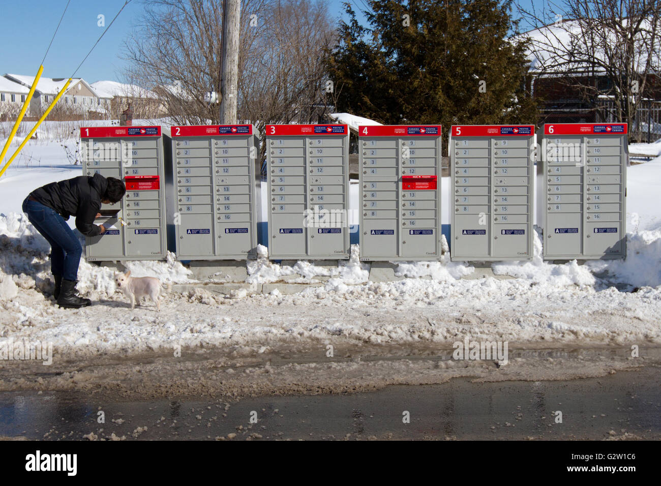 Community mailboxes in canada hi-res stock photography and images - Alamy