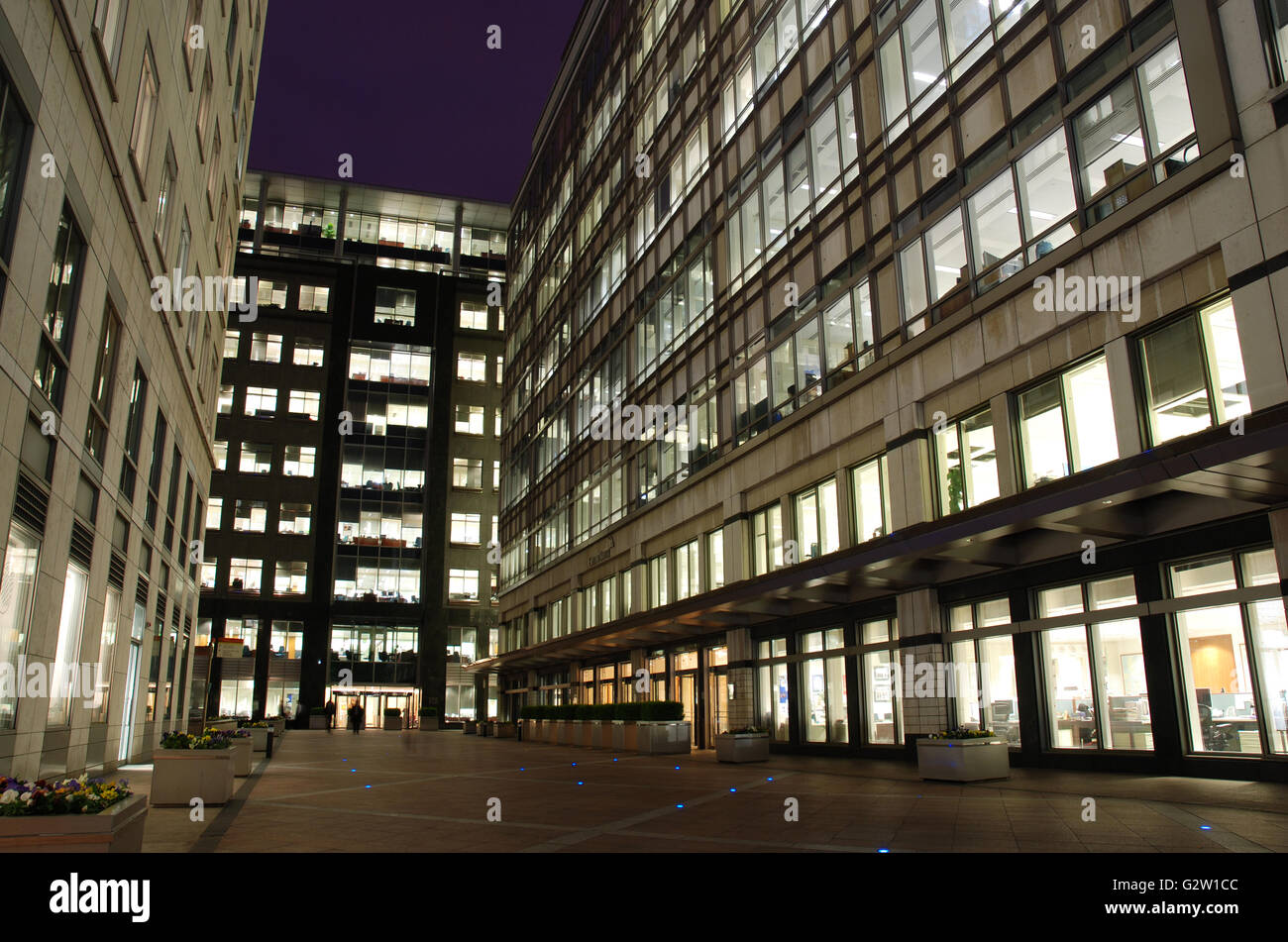Credit Suisse Building in East London's Docklands region; the heart of ...