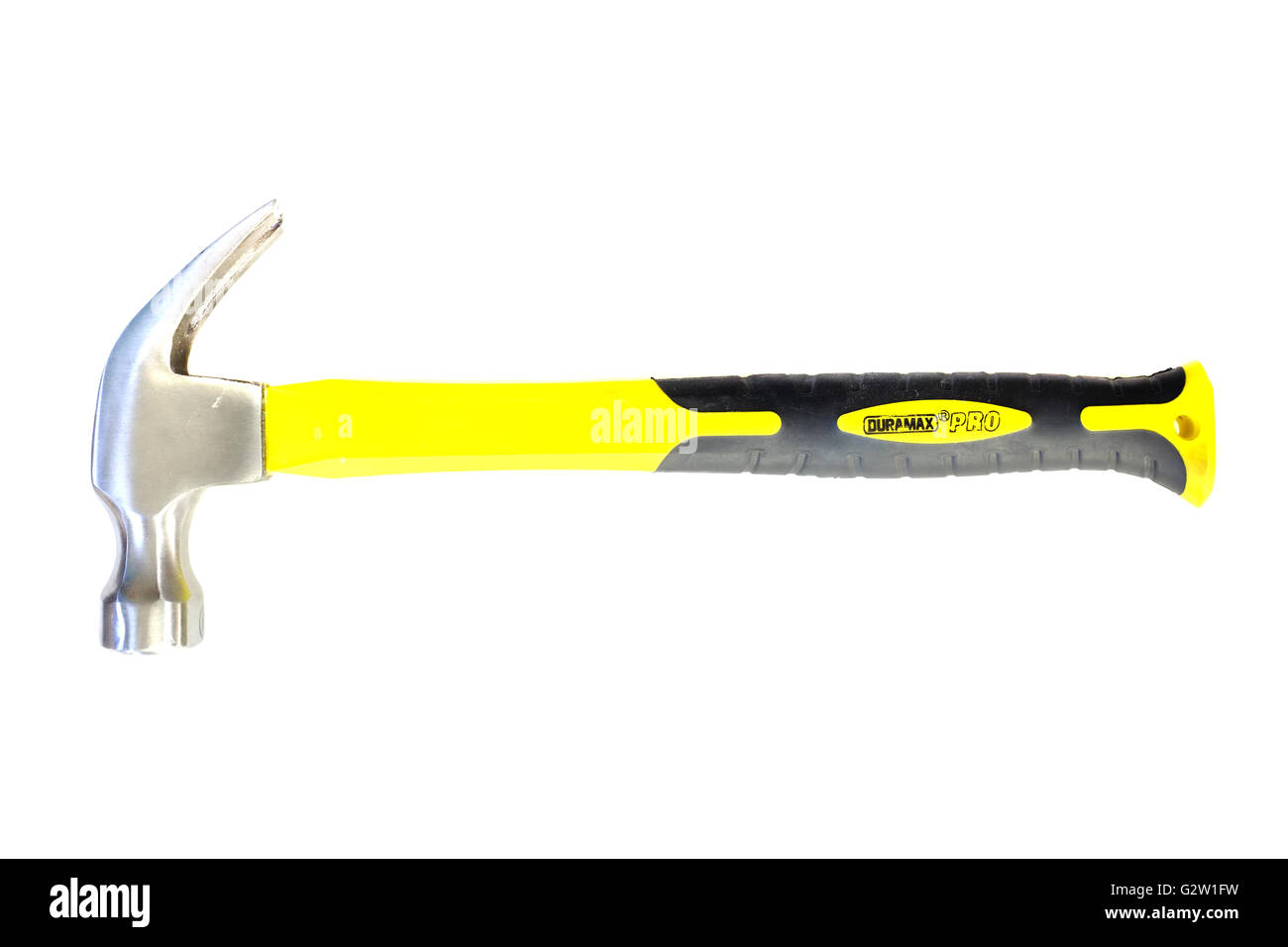 A yellow hammer photographed against a white background Stock Photo - Alamy
