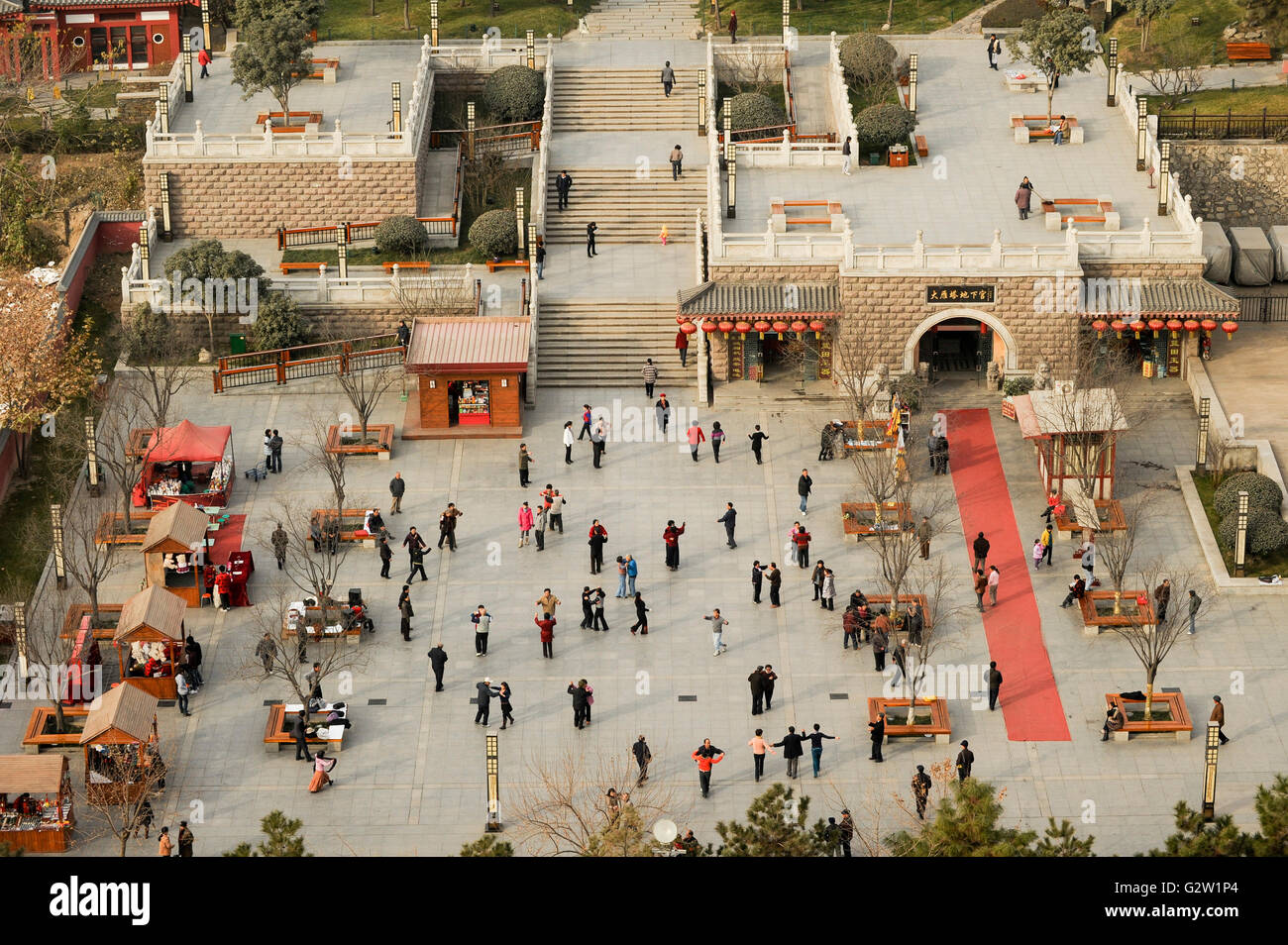 CHINA, Province Shaanxi, city Xian, people dance in the morning at ...