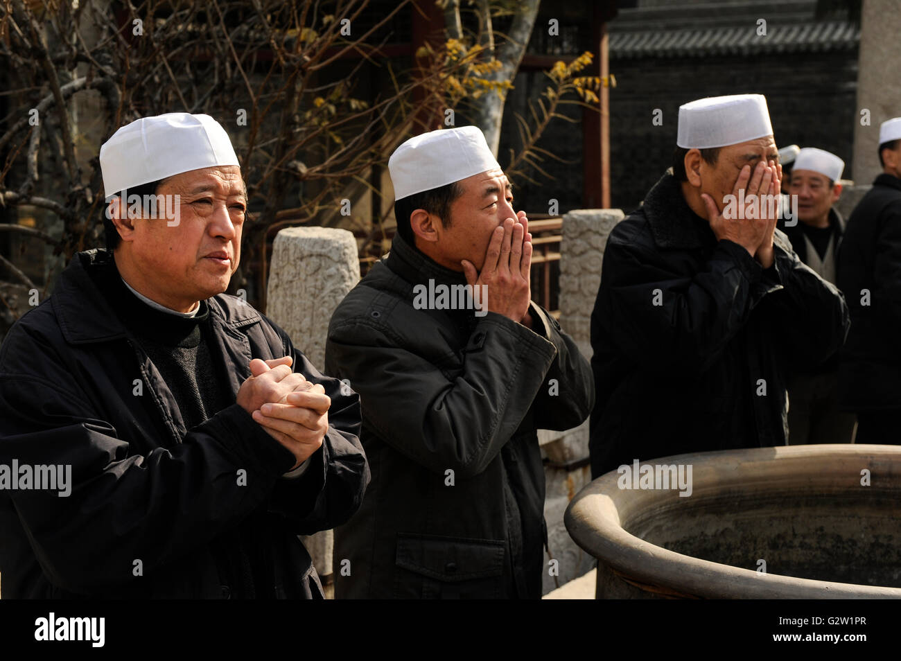 CHINA, Province Shaanxi, city Xian, muslim Hui at friday prayer in Da ...