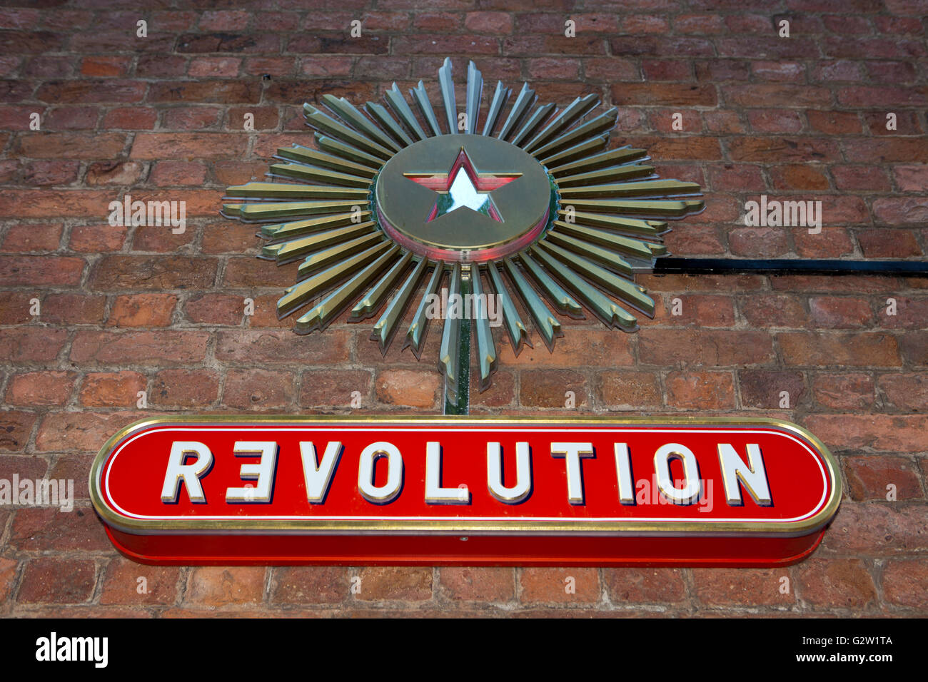 Revolution bar on Albert Dock waterfront, Liverpool, Merseyside, UK ...