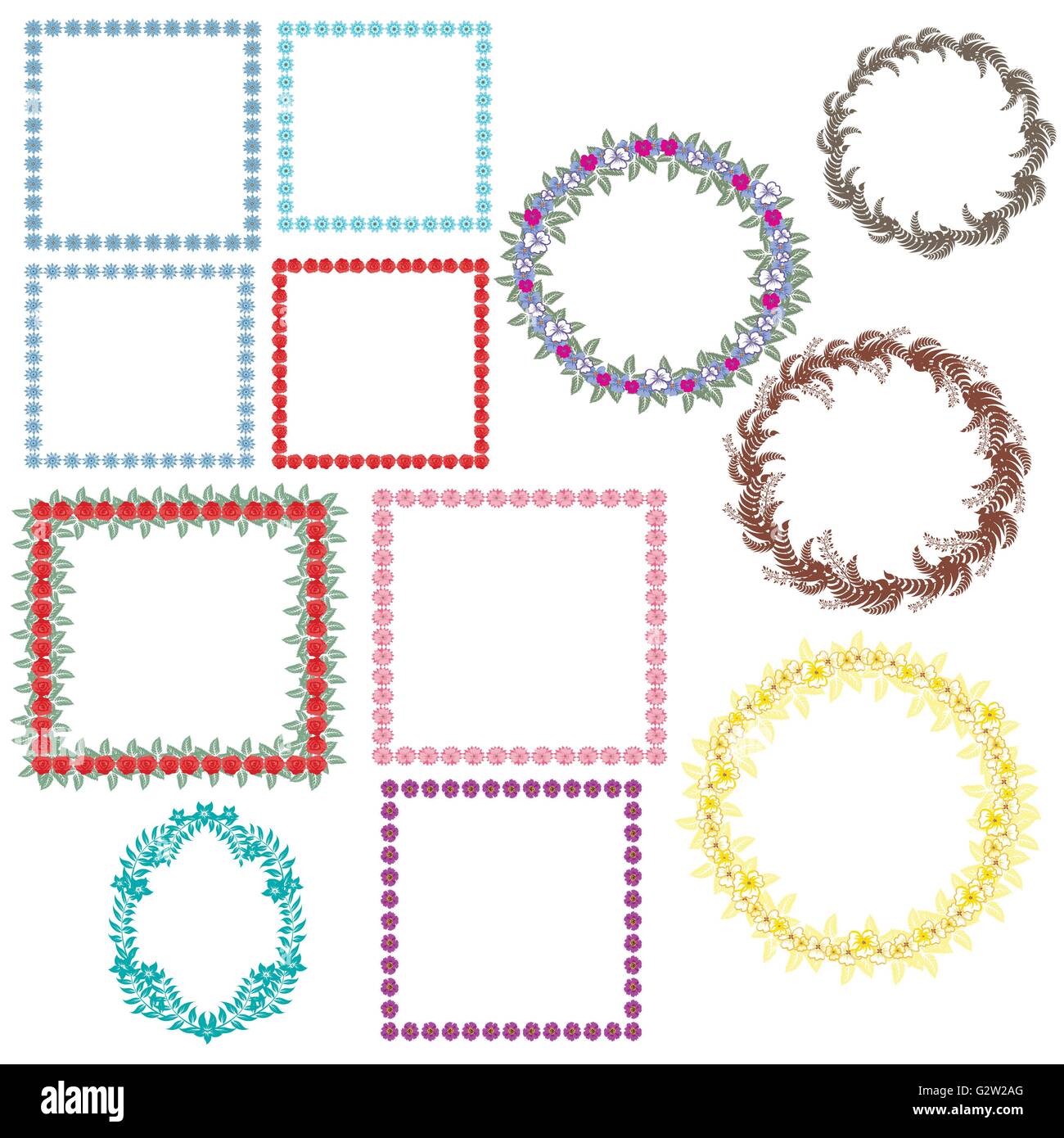 Vector flower frame Stock Vector Image & Art - Alamy