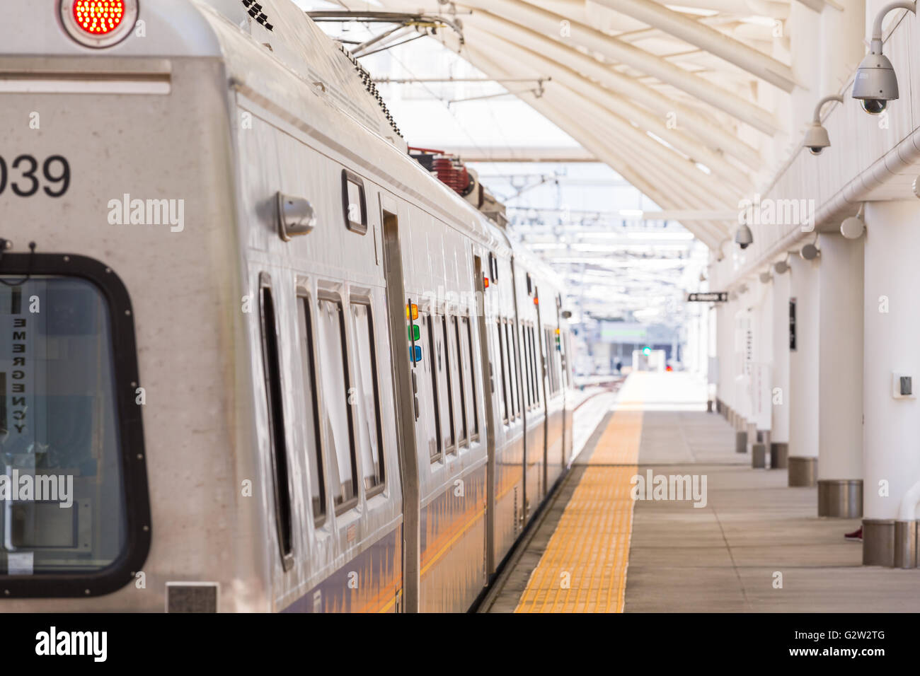Commuter train from Denver Union Station to Denver International ...