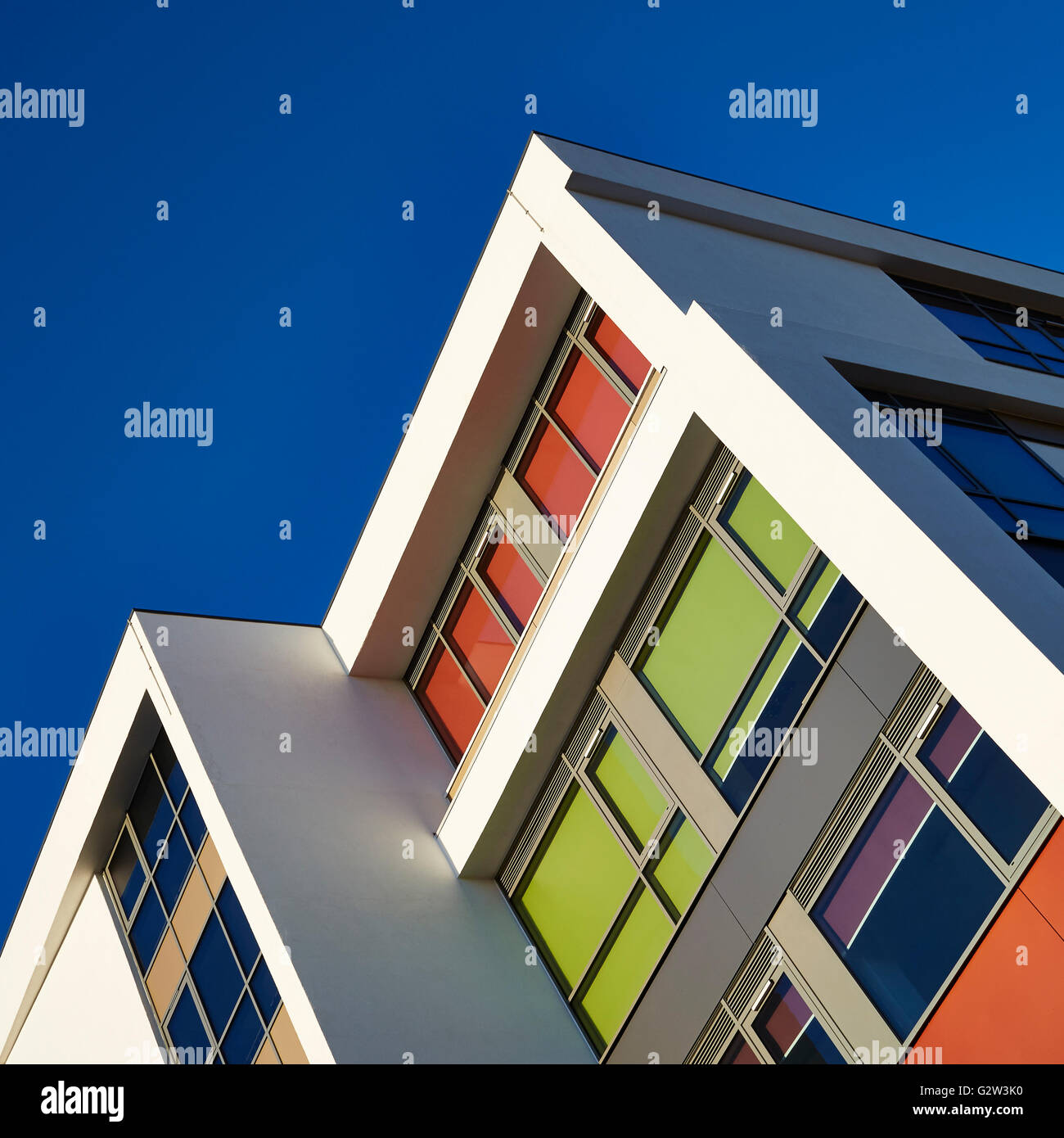 Wakefield college after renovation and modernisation with colourful ...