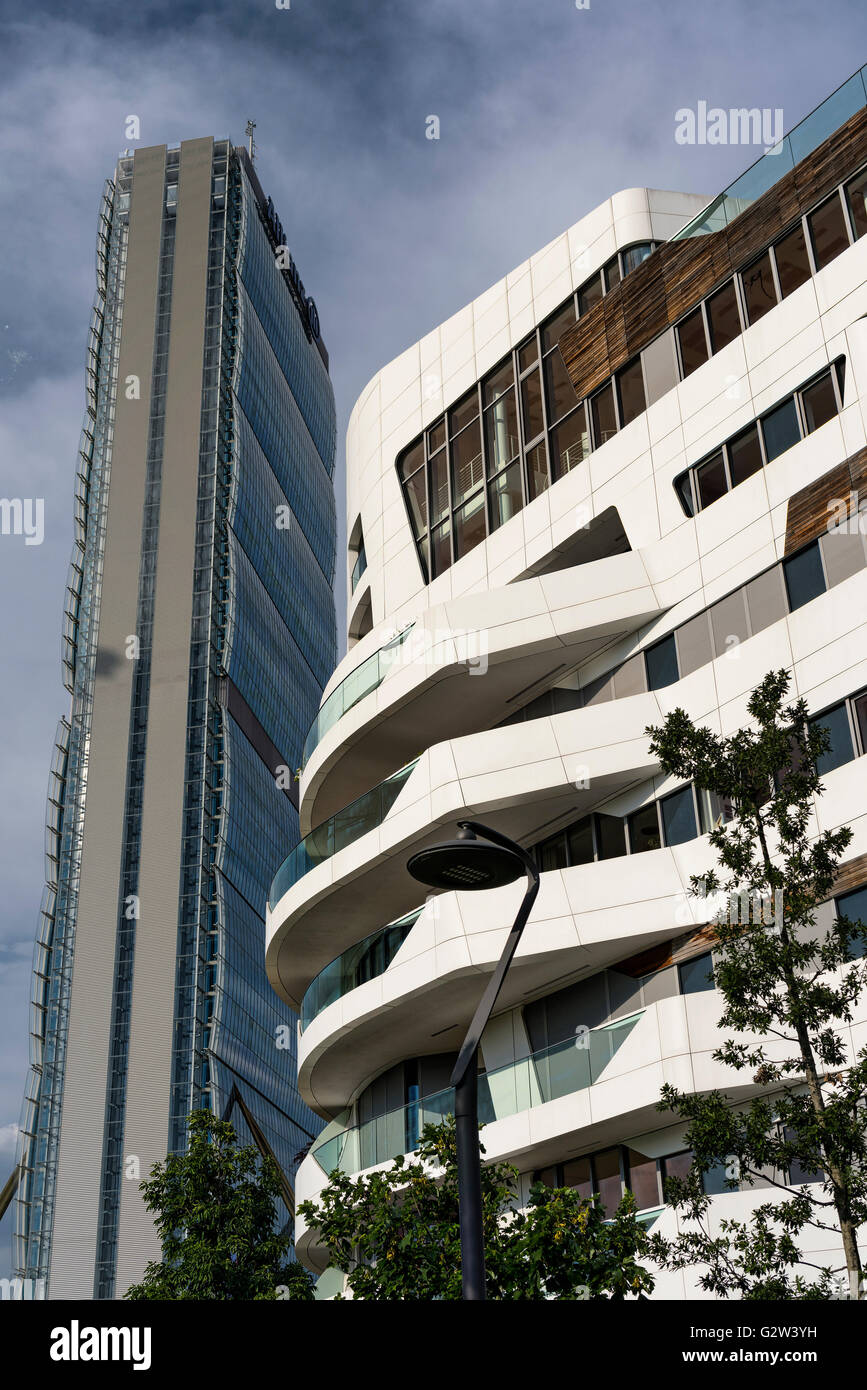 Modern buildings in Milan (Lombardy, Italy): Citylife Stock Photo - Alamy