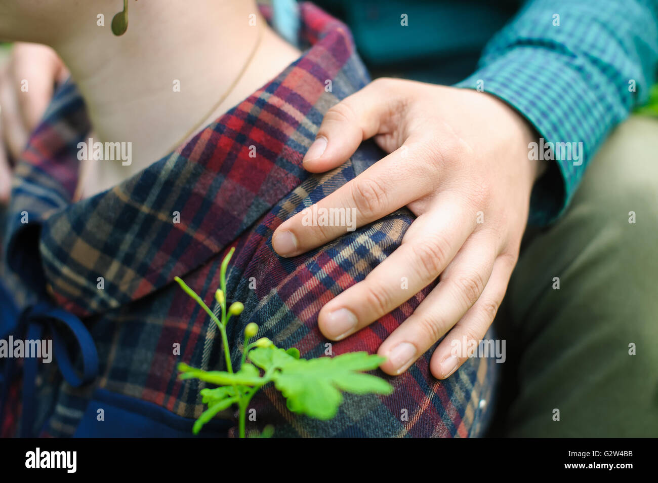 Pretty couple hugging Stock Photo - Alamy