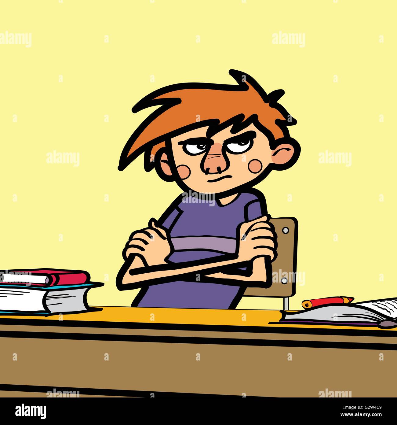 Angry teacher student classroom Stock Vector Images - Alamy