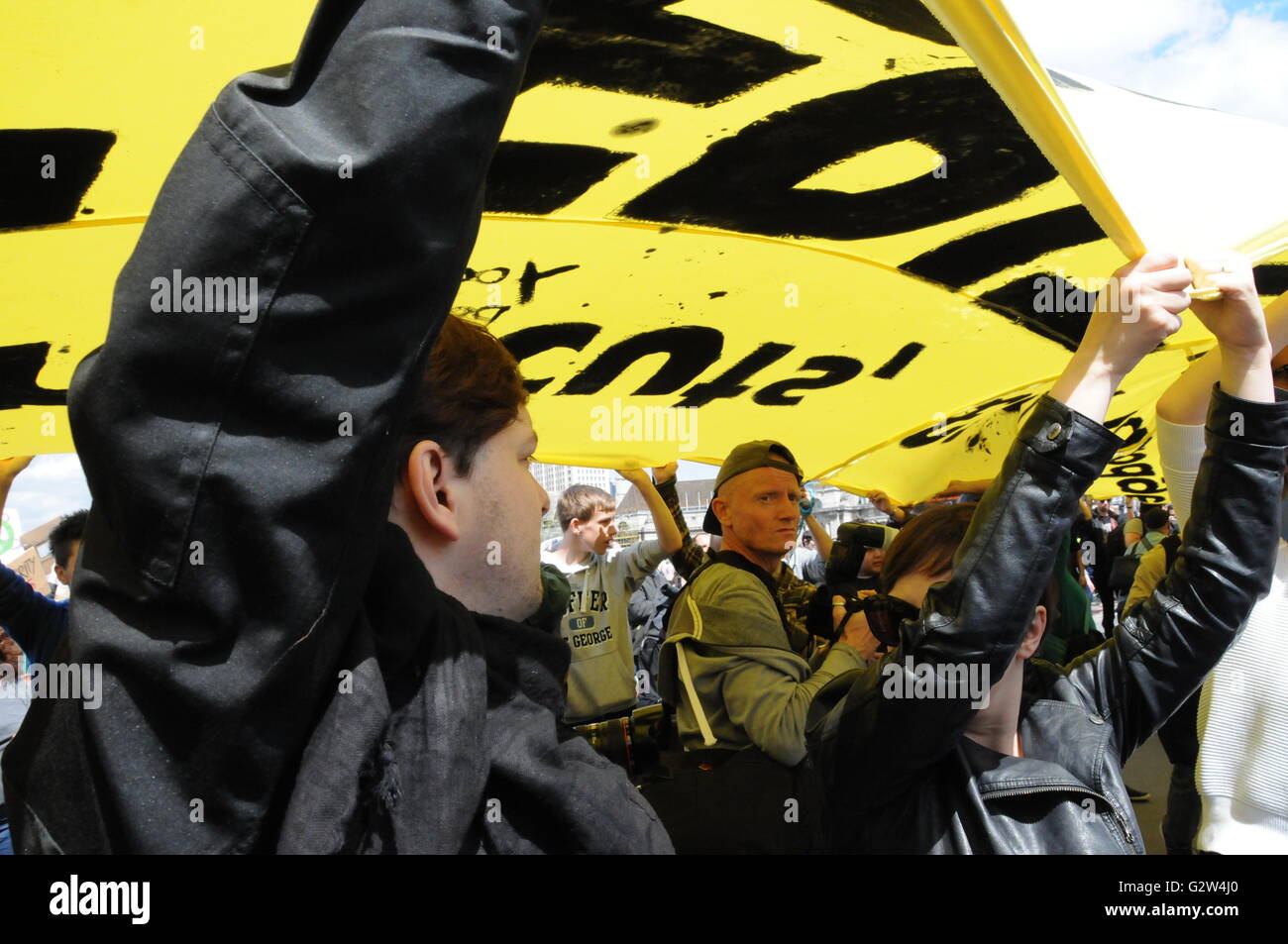 Anti tory government banner hi-res stock photography and images - Alamy