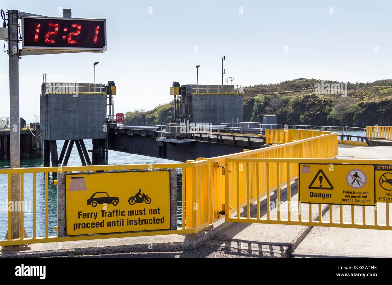 Digital Clock at Caledonian MacBrayne Ferry Terminal Tarbert Isle of ...