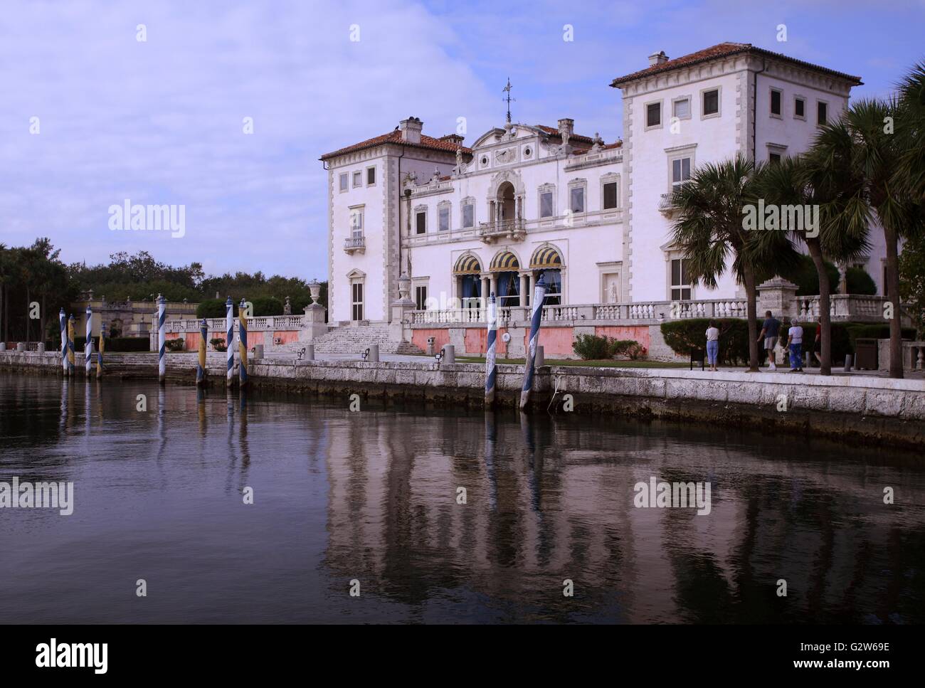 Main house and formal gardens at the historic Vizcaya museum on ...