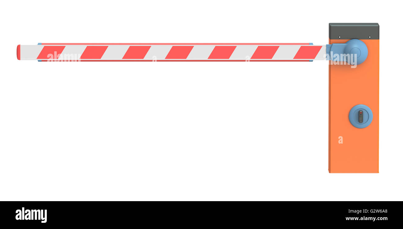 Barrier, 3D rendering isolated on white background Stock Photo - Alamy