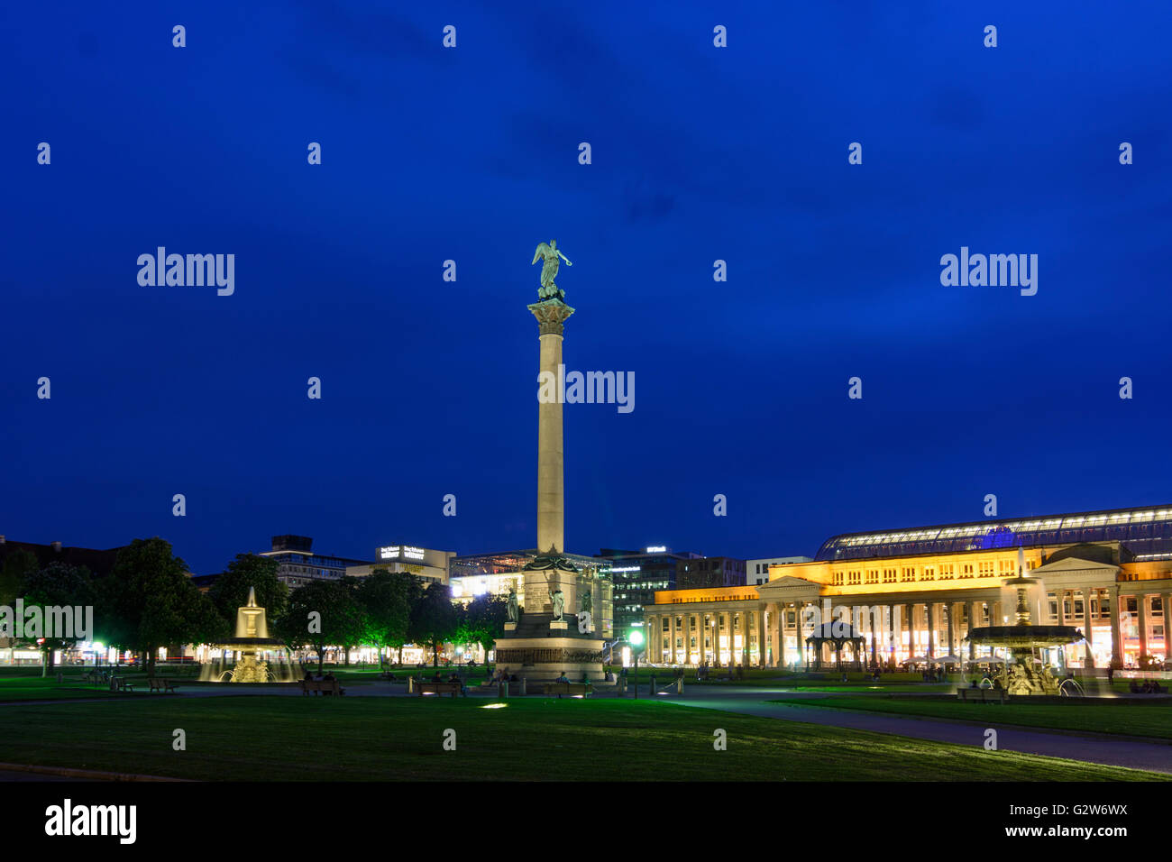 Schlossplatz with Schlossplatz Fountain, Jubilee Column , Art Museum ...