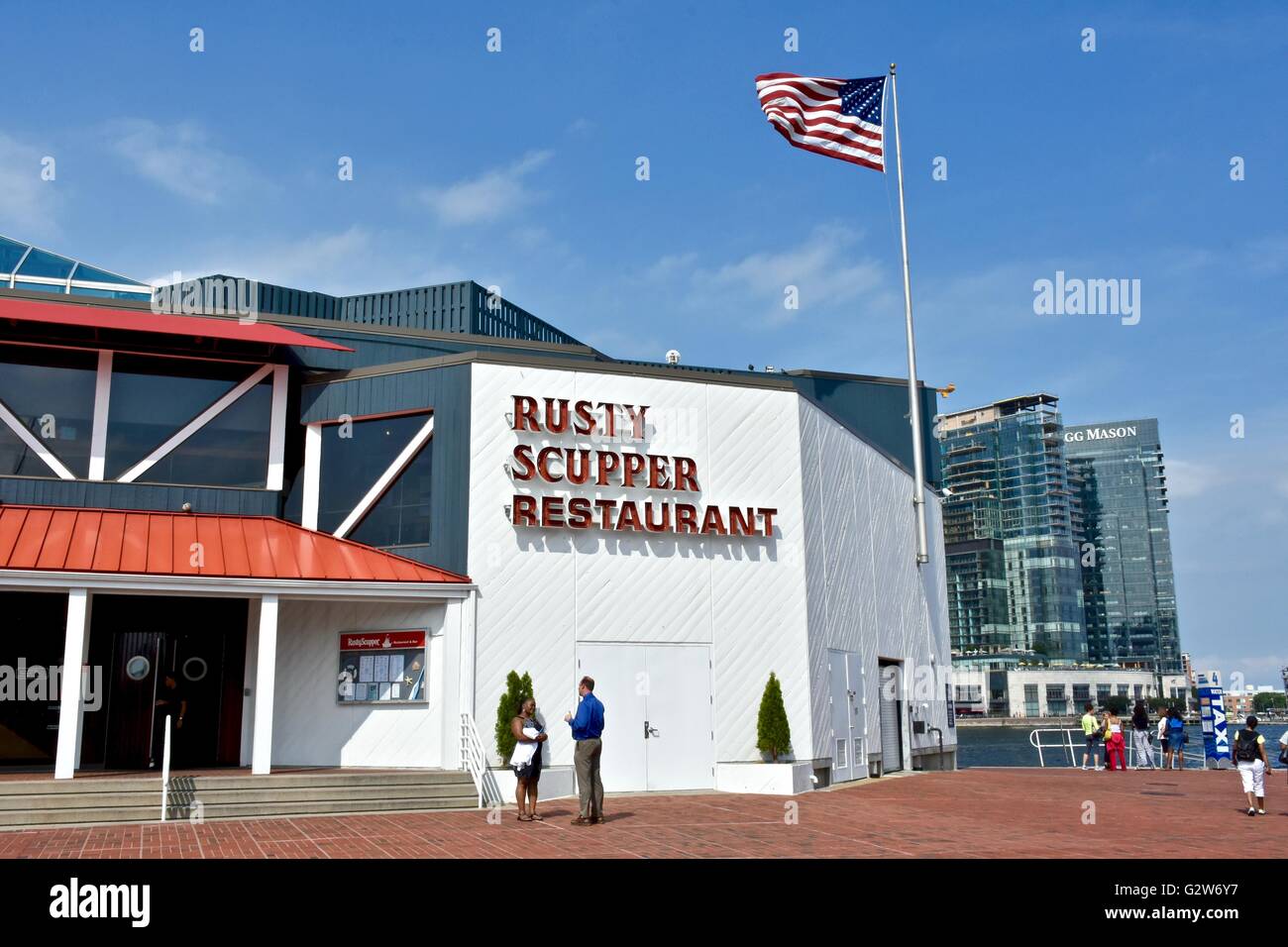 The Rusty Scupper Restaurant at the Baltimore inner harbor Stock Photo ...