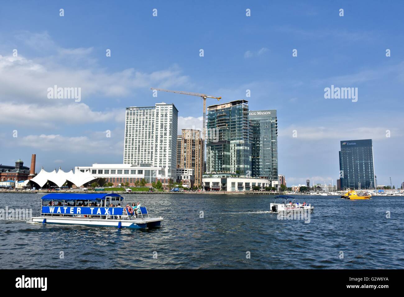The beautiful architecture and landscape of the Baltimore inner harbor ...