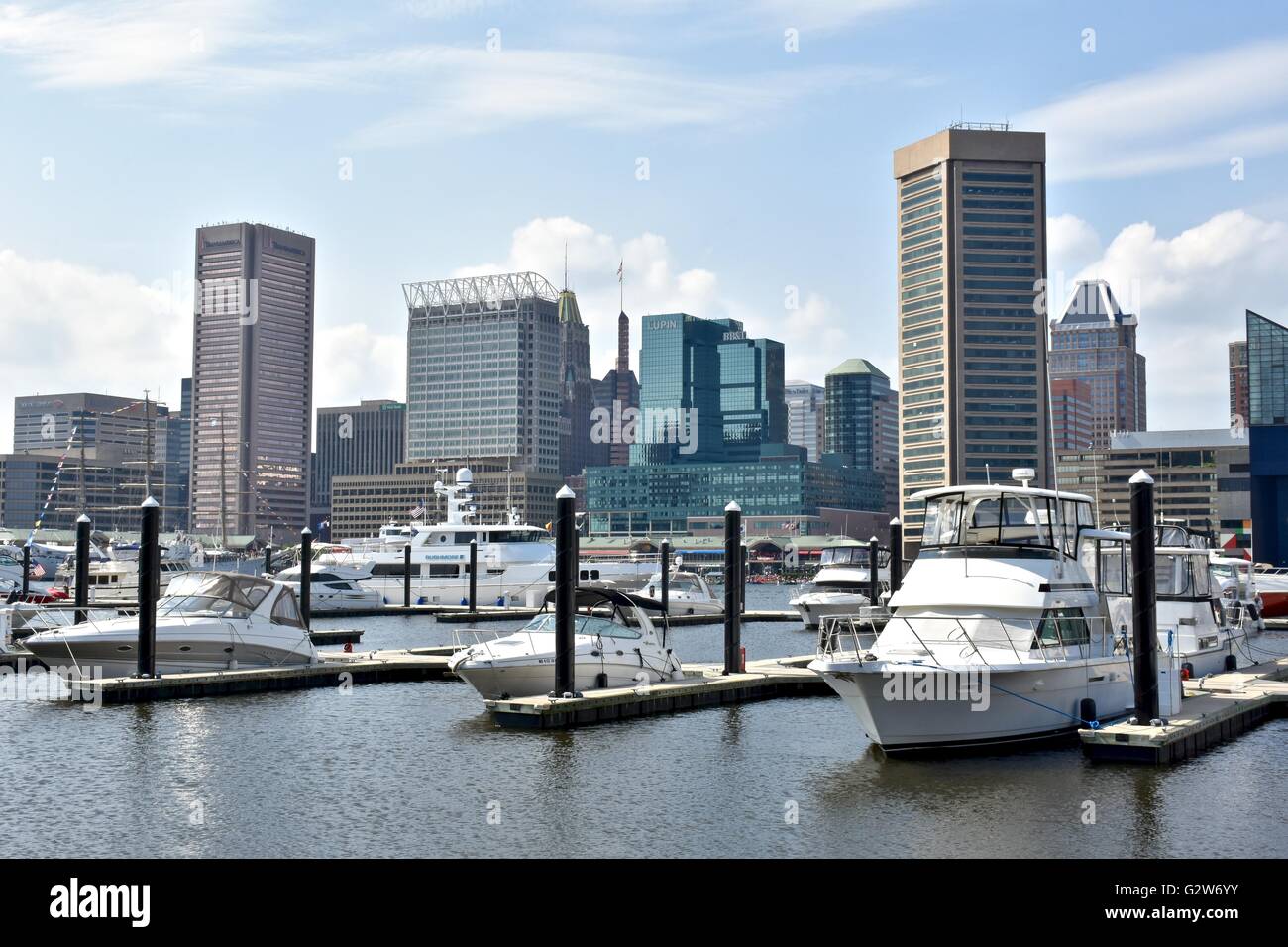 The beautiful architecture and landscape of the Baltimore inner harbor ...