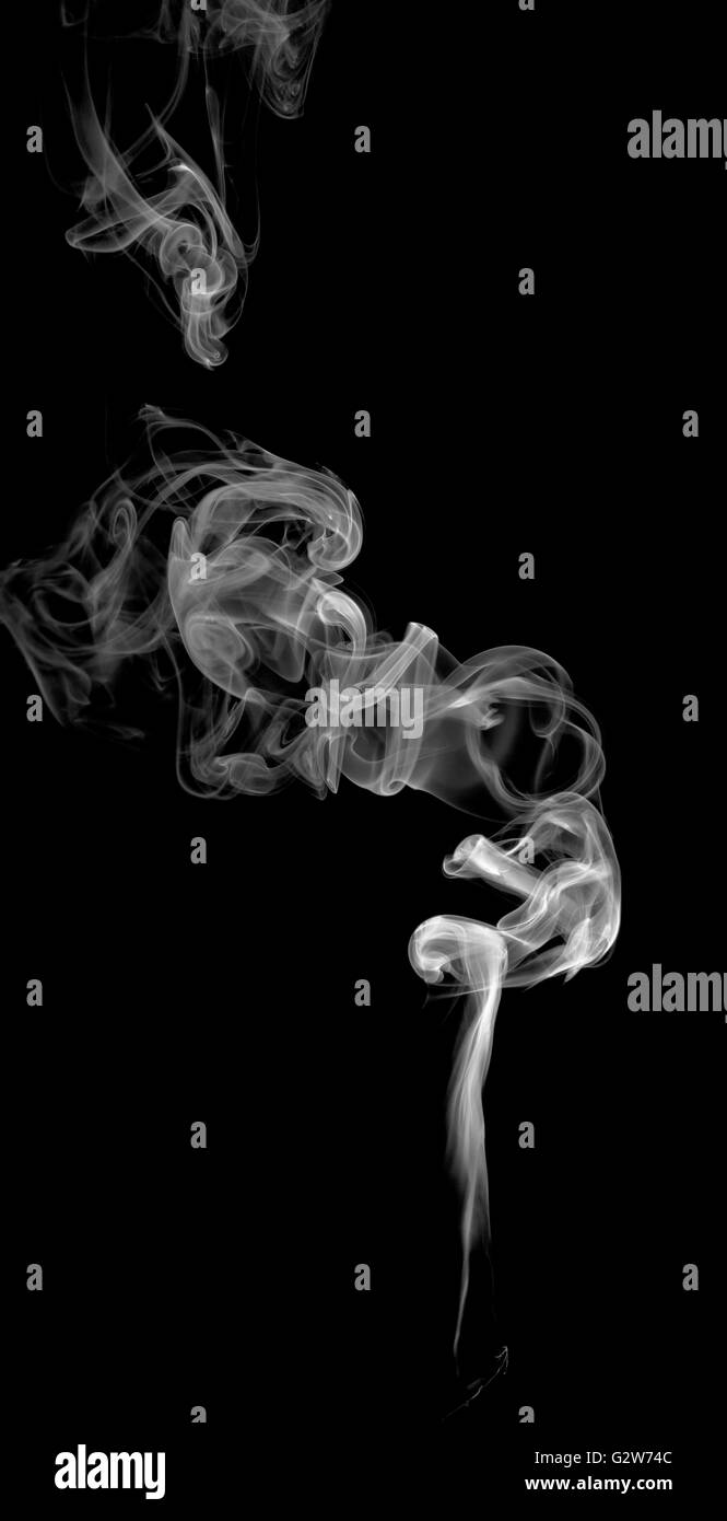 Abstract light smoke on a dark background Stock Photo - Alamy