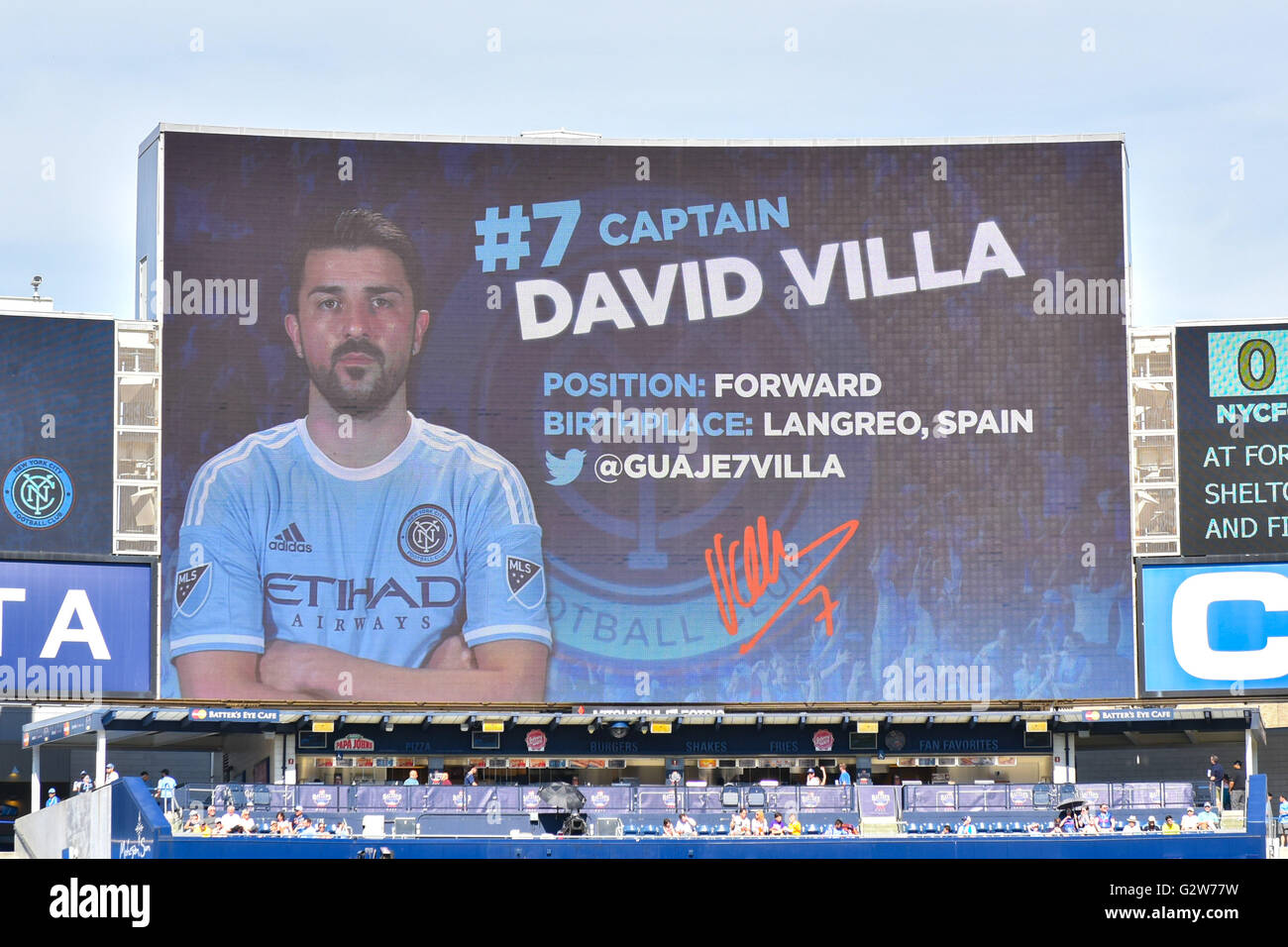 the Bronx, New York, USA. 29th May, 2016. David Villa (NYCFC), MAY 29 ...