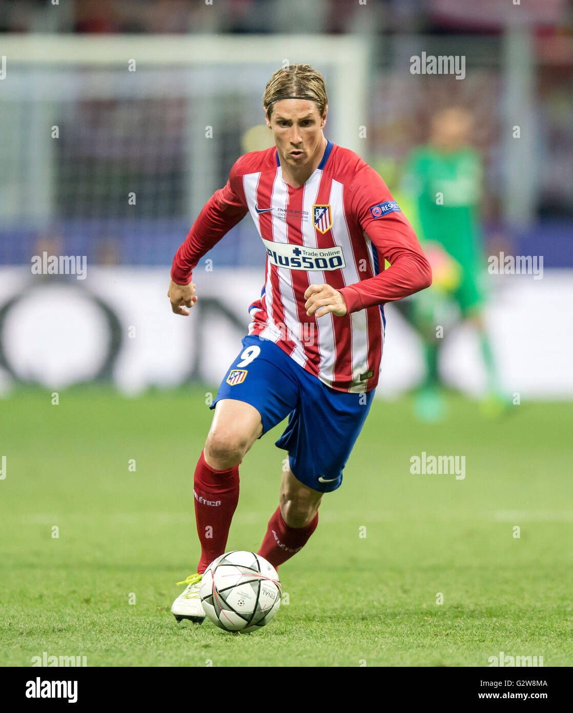 Milan, Italy. 28th May, 2016. Atletico's Fernando Torres in action ...